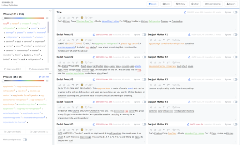 Amazon Listing Optimization - Helium 10